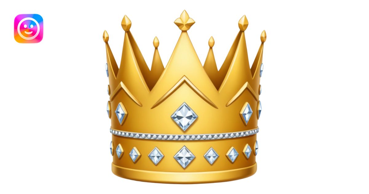 Princess crown with diamonds emoji | AI Emoji Generator