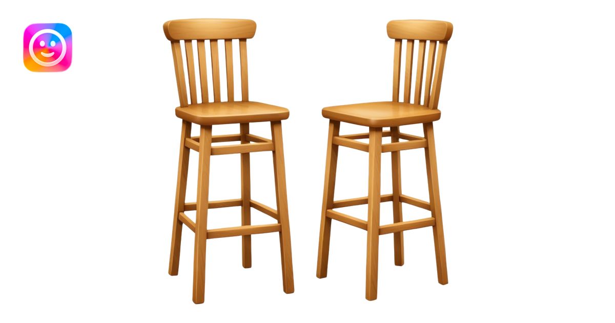 Wooden chairs emoji | AI Emoji Generator