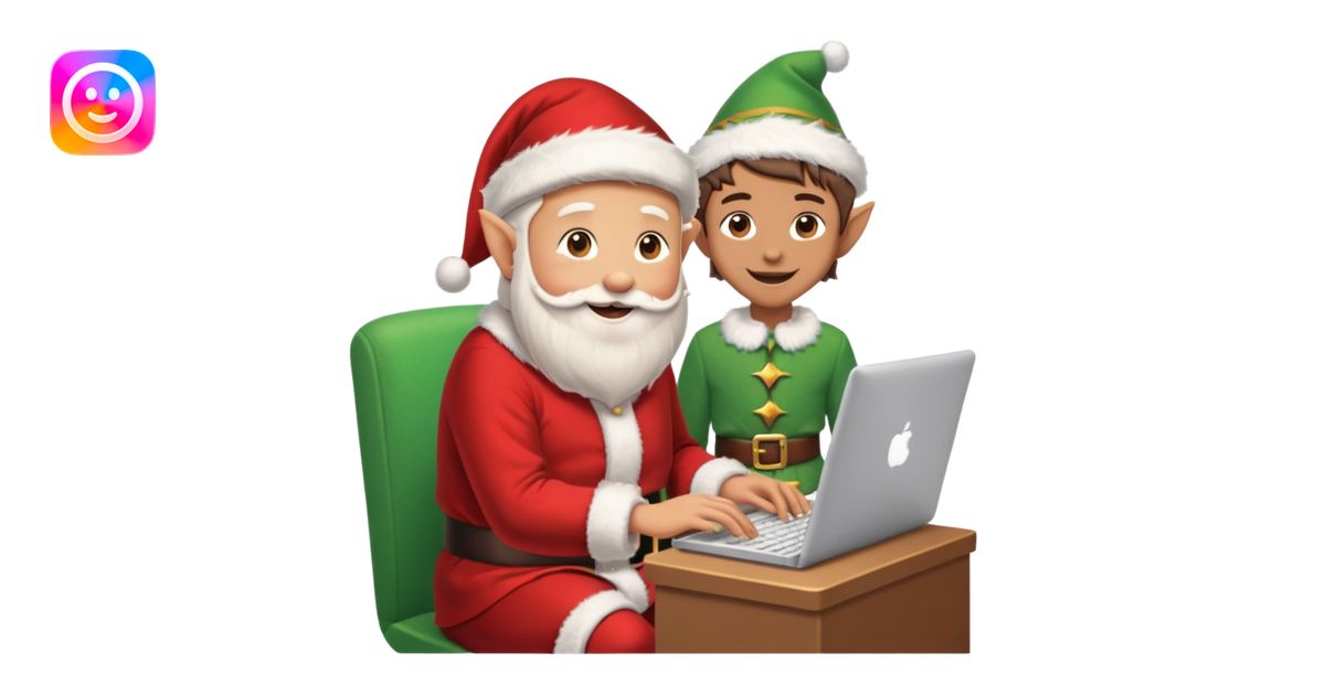 christmas chats - typing - online chats - with santa and a elf emoji ...