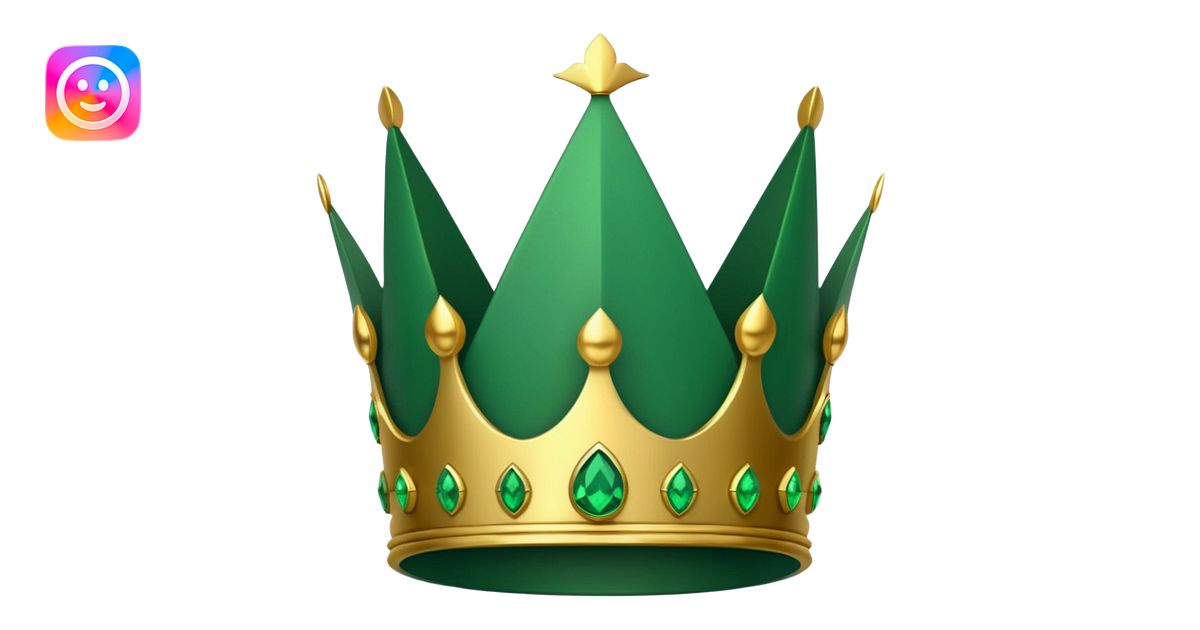 Green crown emoji | AI Emoji Generator