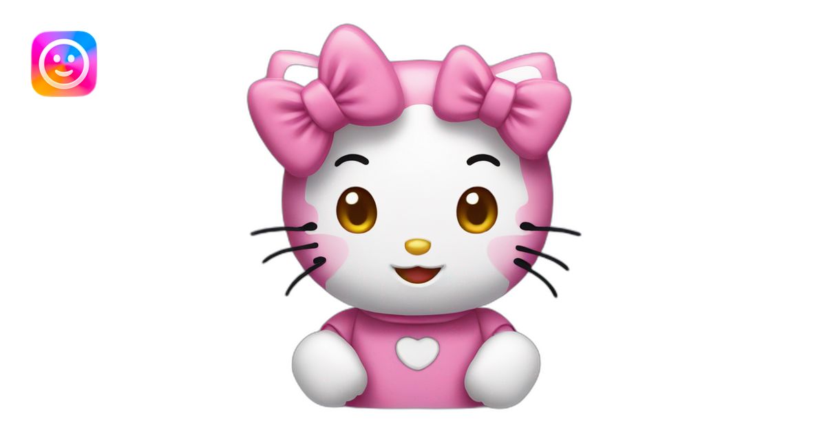 Hello kitty smiling emoji | AI Emoji Generator