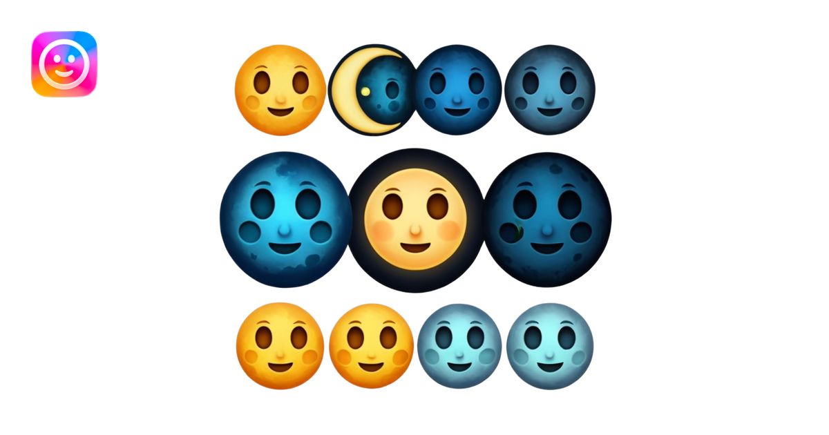 phases of the moon emoji | AI Emoji Generator
