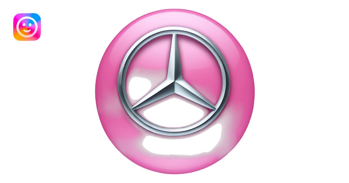 Mercedes logo pink emoji | AI Emoji Generator