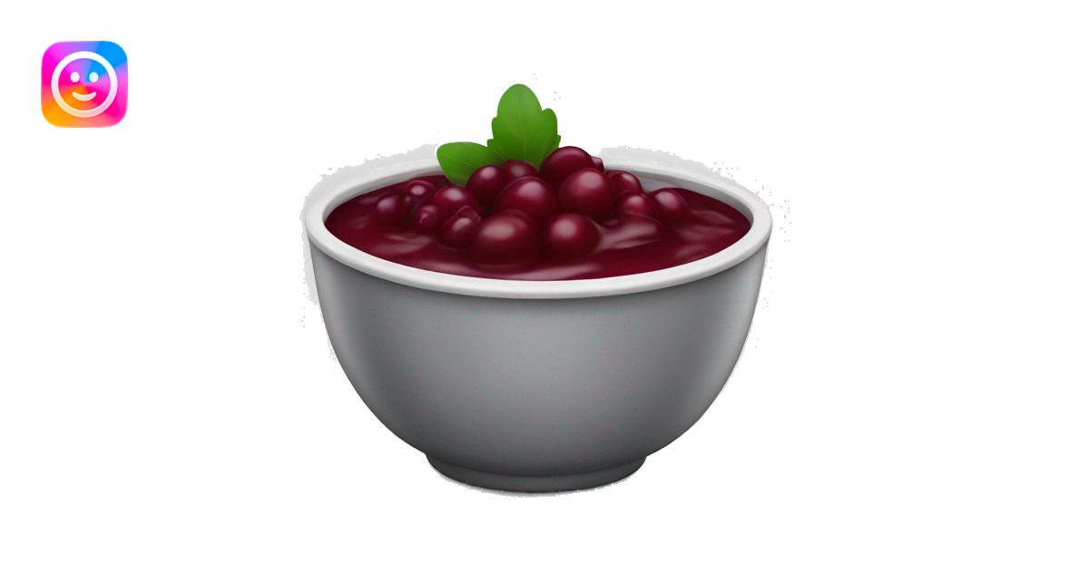 Cranberry sauce in a bowl emoji | AI Emoji Generator