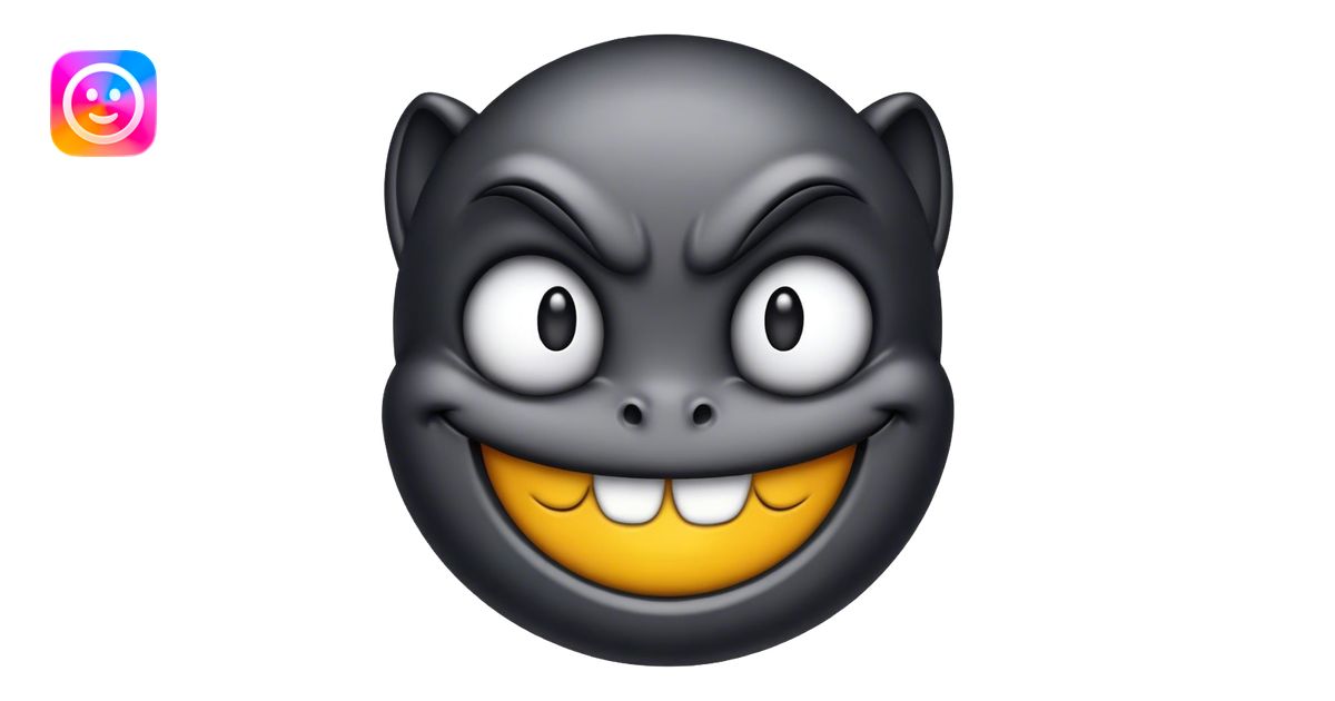 Evil ass smile emoji | AI Emoji Generator