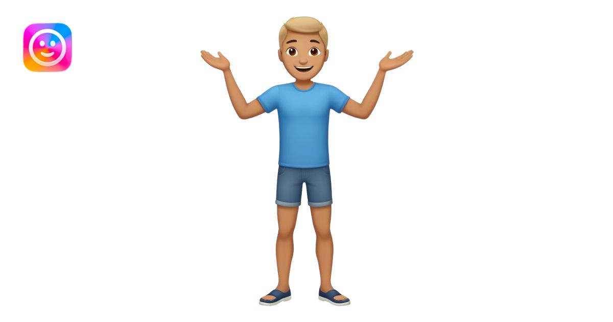 full body of happy man emoji | AI Emoji Generator