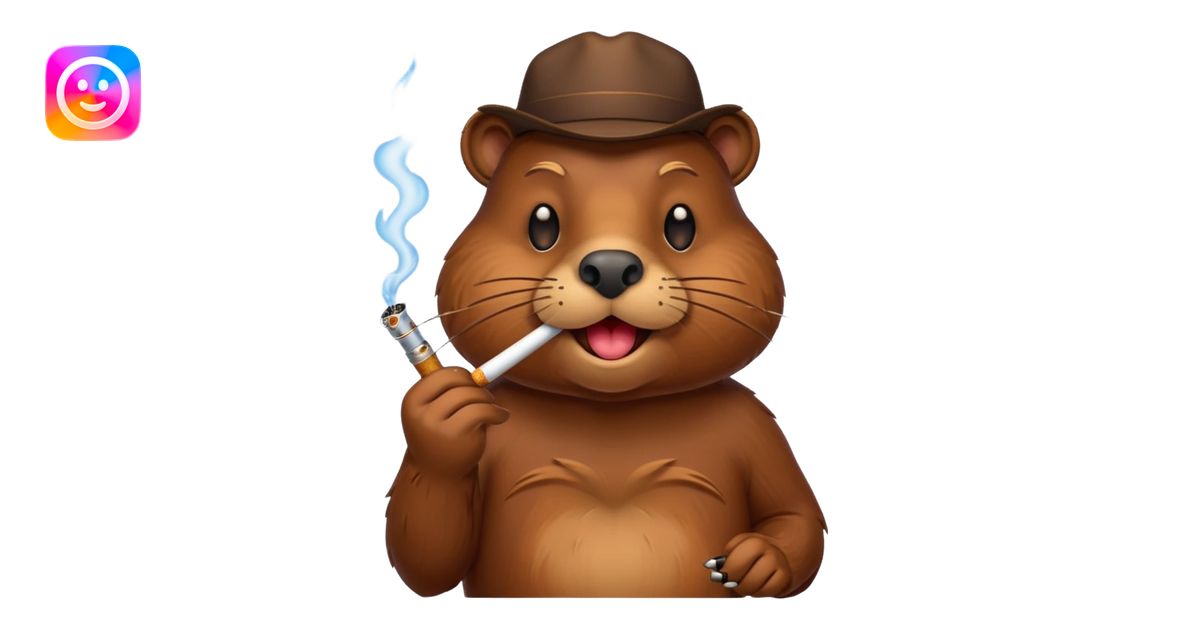 beaver smoking emojis funny emoji | AI Emoji Generator