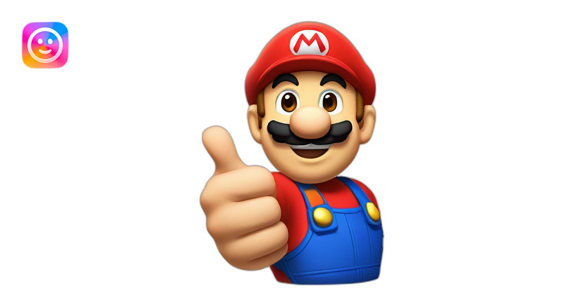 mario thumb up emoji | AI Emoji Generator