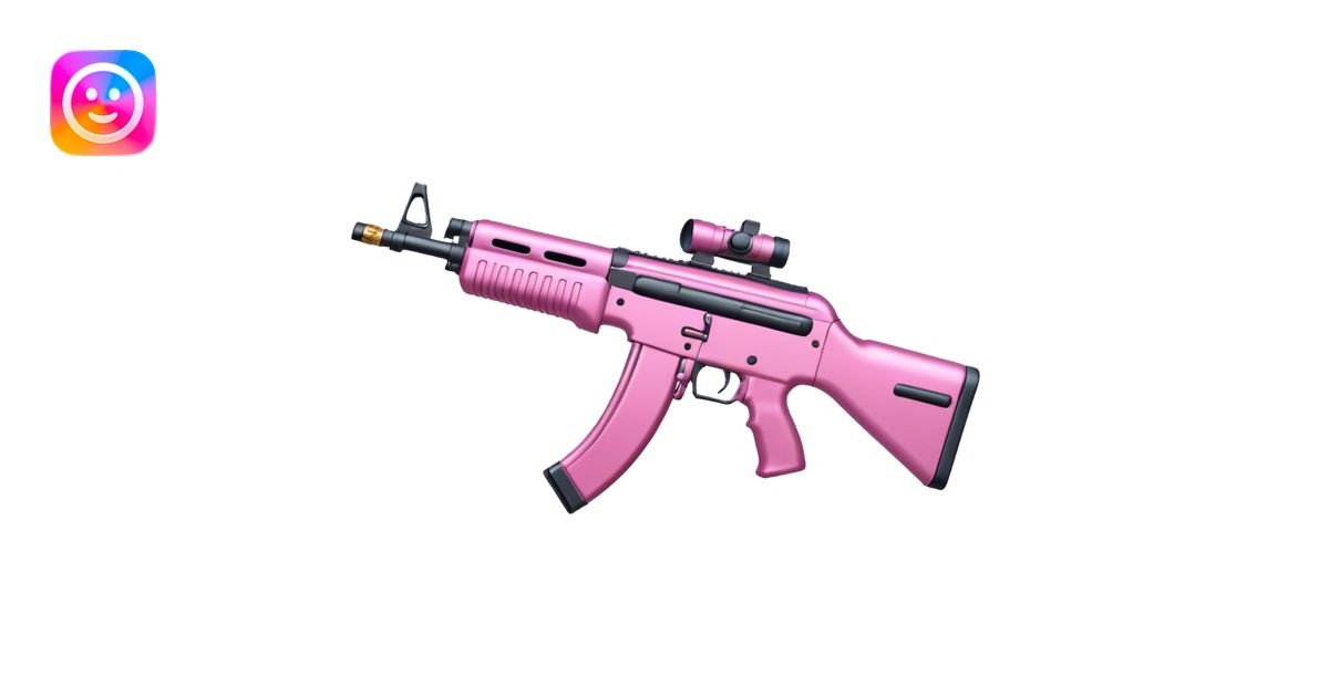 PInk assault rifle emoji | AI Emoji Generator