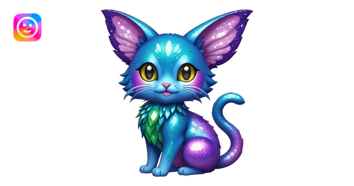 P moe meow meow cute fuzzy realistic glittery Randomly-faerie-drake ...