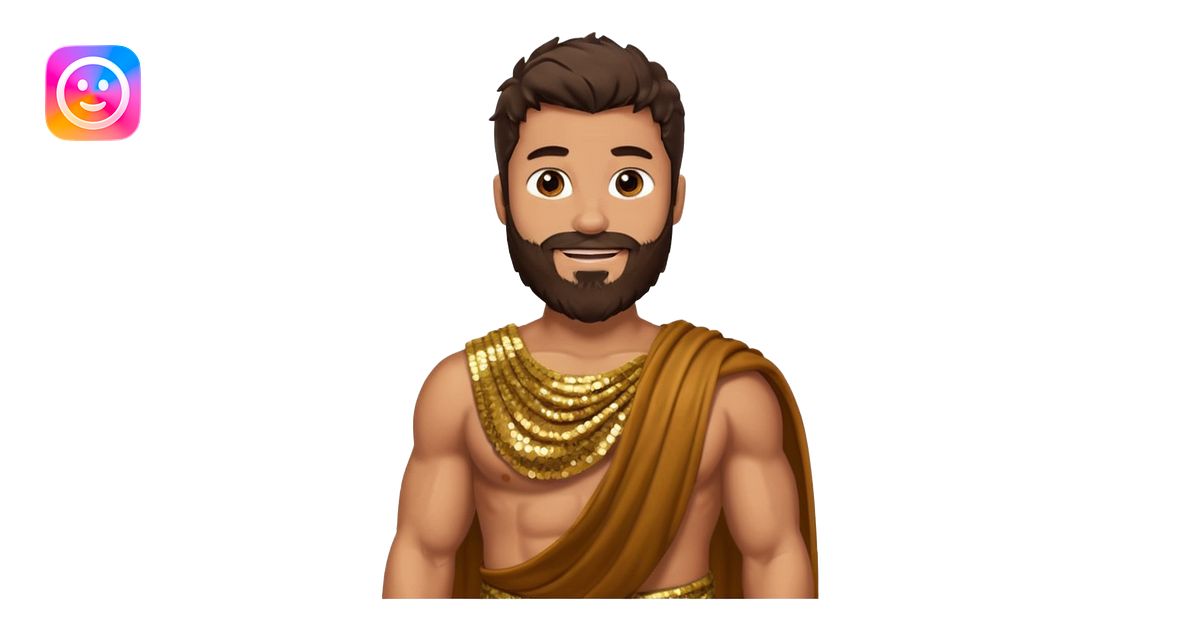 Hercules from Roman Deities with long dark brown hair and beard, bronze ...