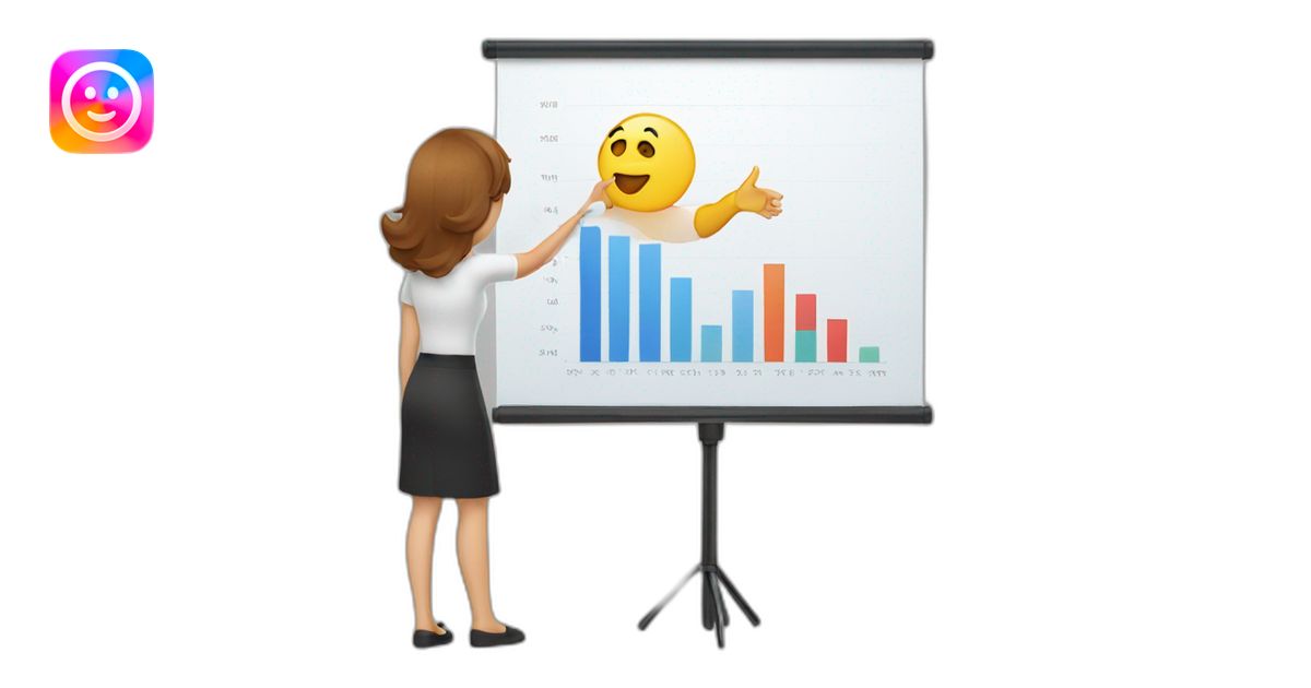 person pointing to a chart emoji | AI Emoji Generator
