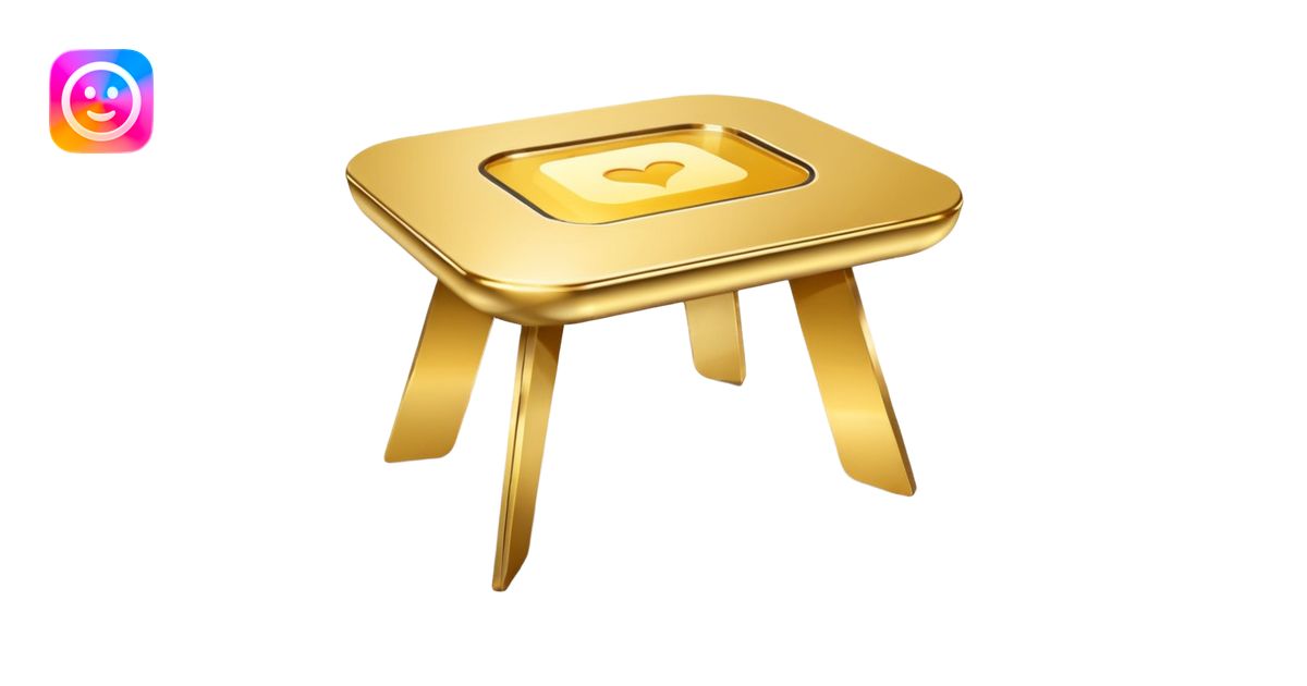 gold futuristic table emoji | AI Emoji Generator