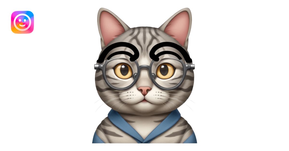 A philosopher cat emoji | AI Emoji Generator