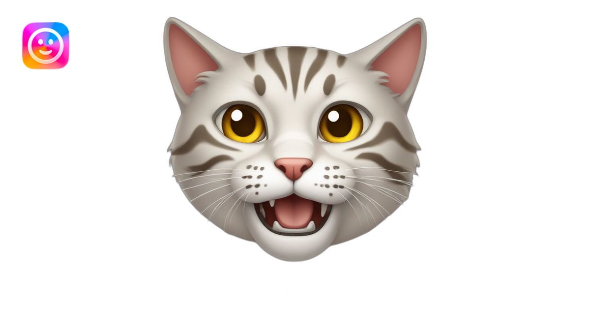 Ferocious cat emoji | AI Emoji Generator