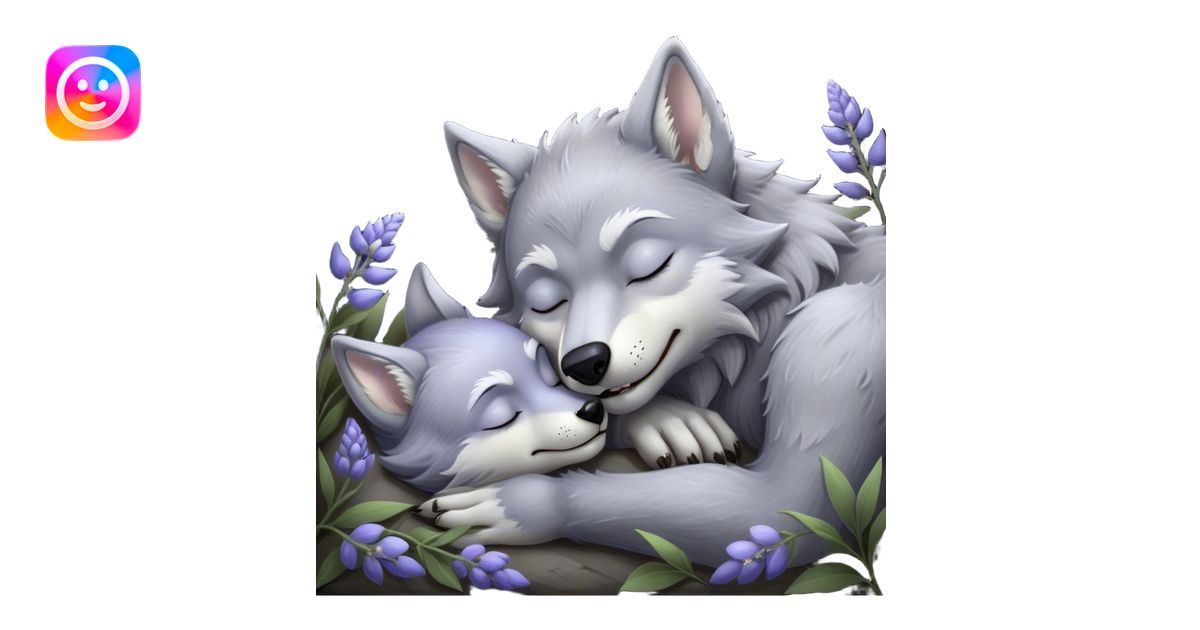 Meme-Worthy Cute Sleeping Werewolf Portrait Emoji, with a cuddly ...