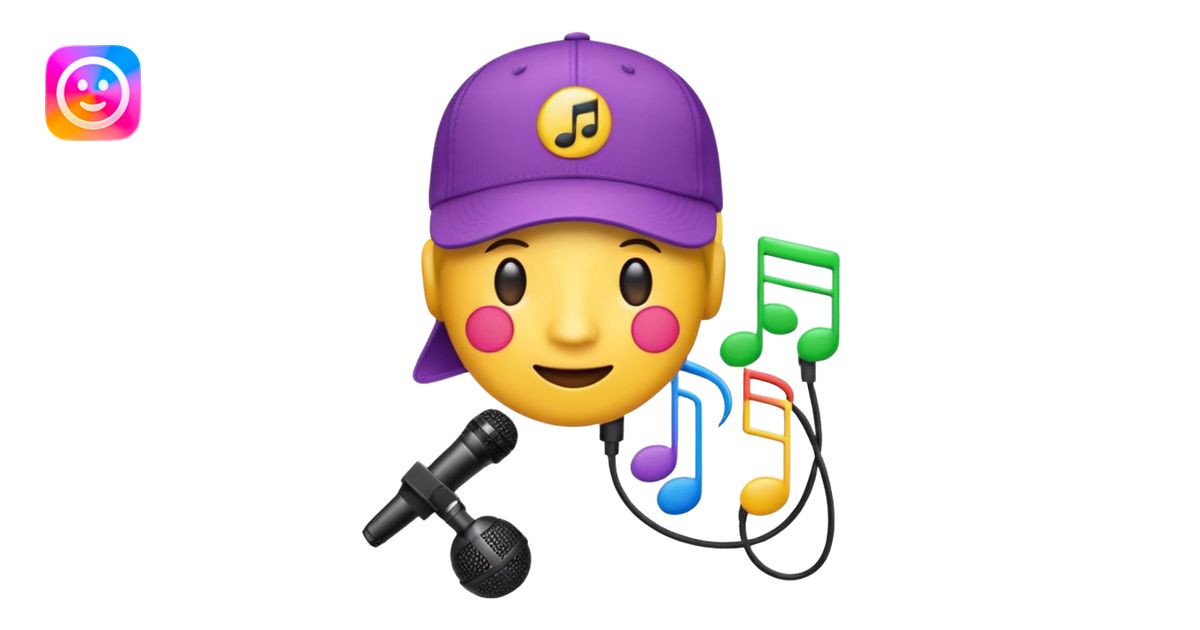 logo of Trap Capos de Noriel, emoji style, rapper cap, microphone and ...