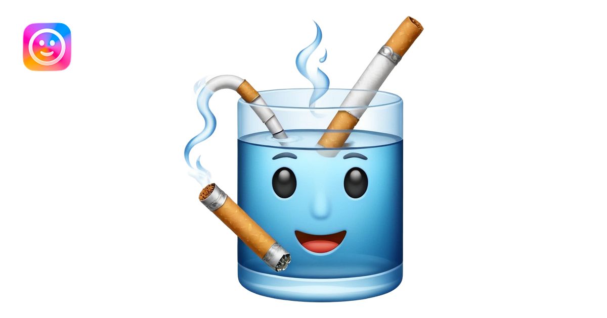 water smoking a cigarette emoji | AI Emoji Generator
