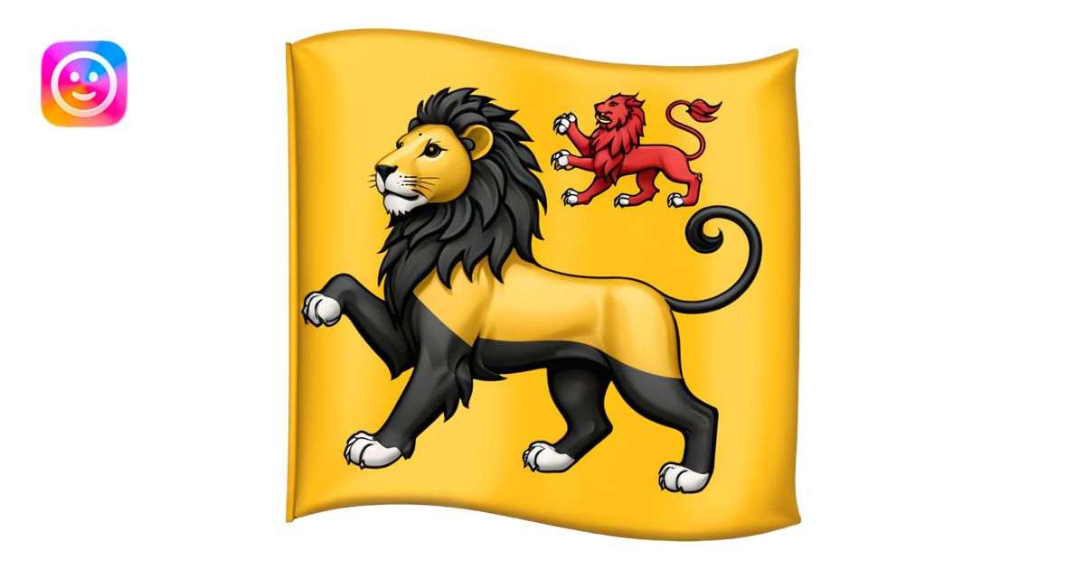 Drapeau flandres lion emoji | AI Emoji Generator