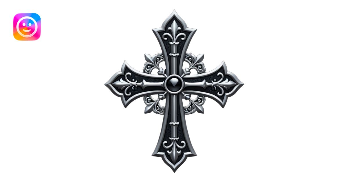 black goth cross emoji | AI Emoji Generator