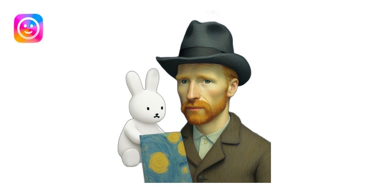 Vincent van gogh painting miffy emoji | AI Emoji Generator