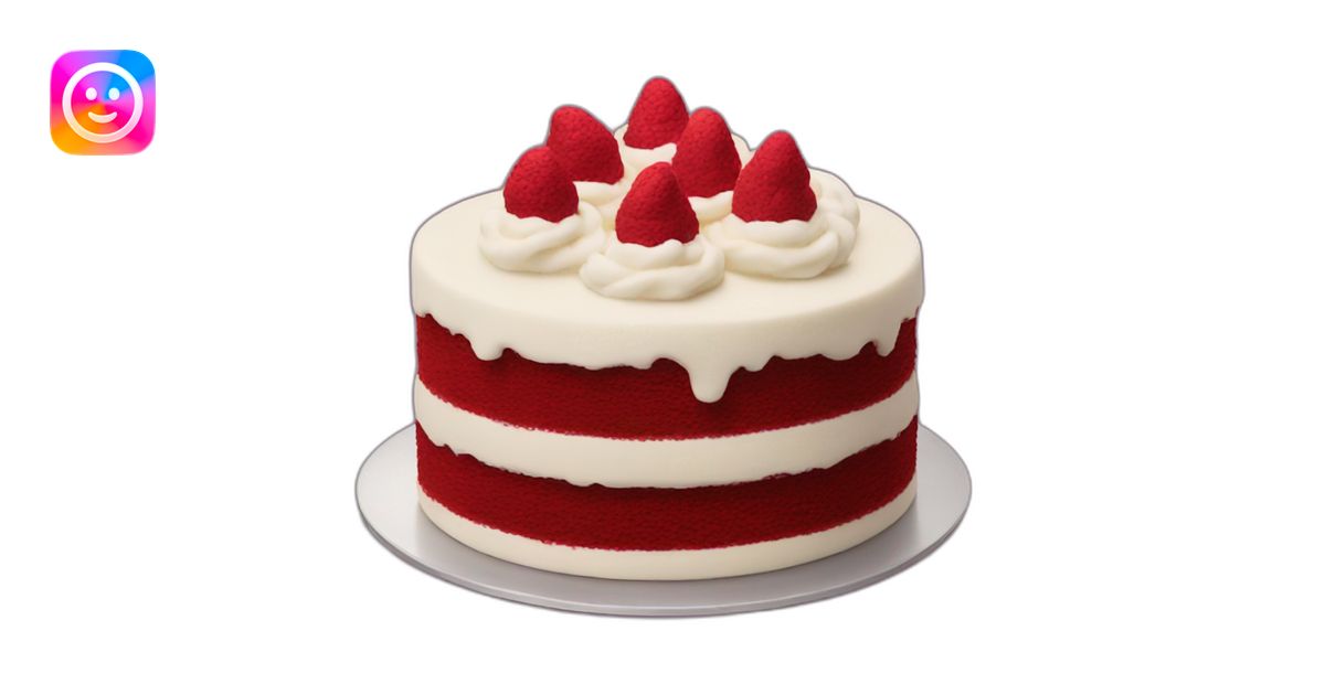 Red velvet cake emoji | AI Emoji Generator