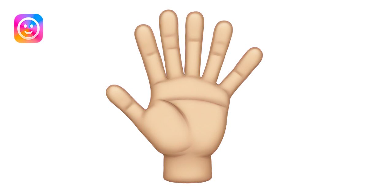 A hand with 5 fingers: the thumb, index finger, and pinky extended ...