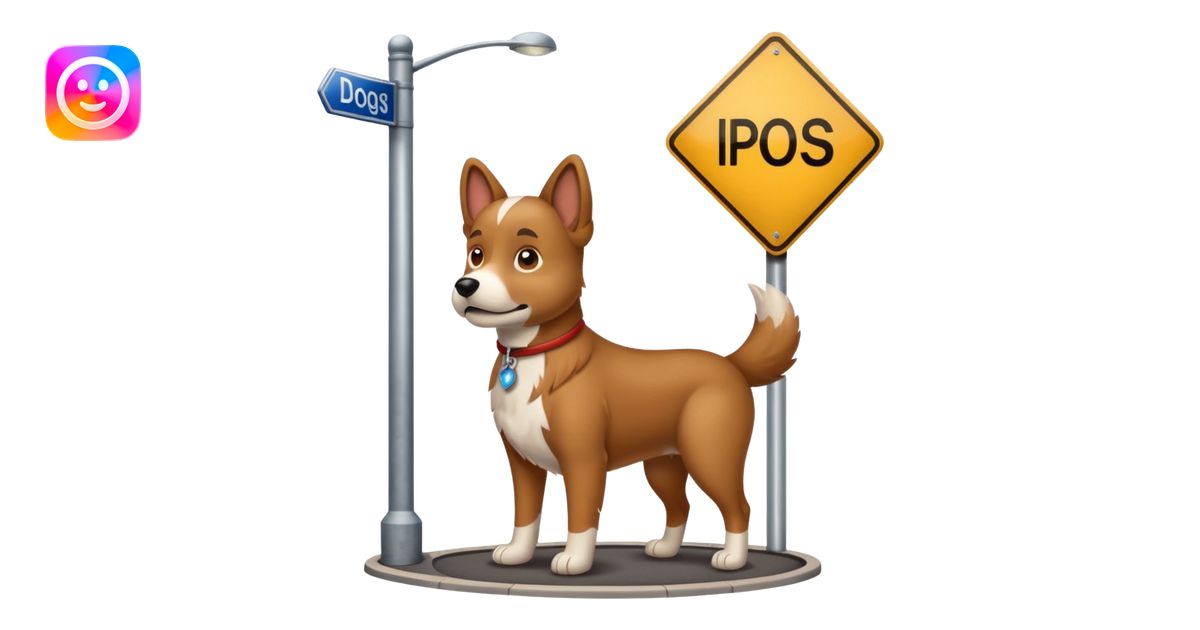 Dog + street sign, Street Wildlife. emoji | AI Emoji Generator