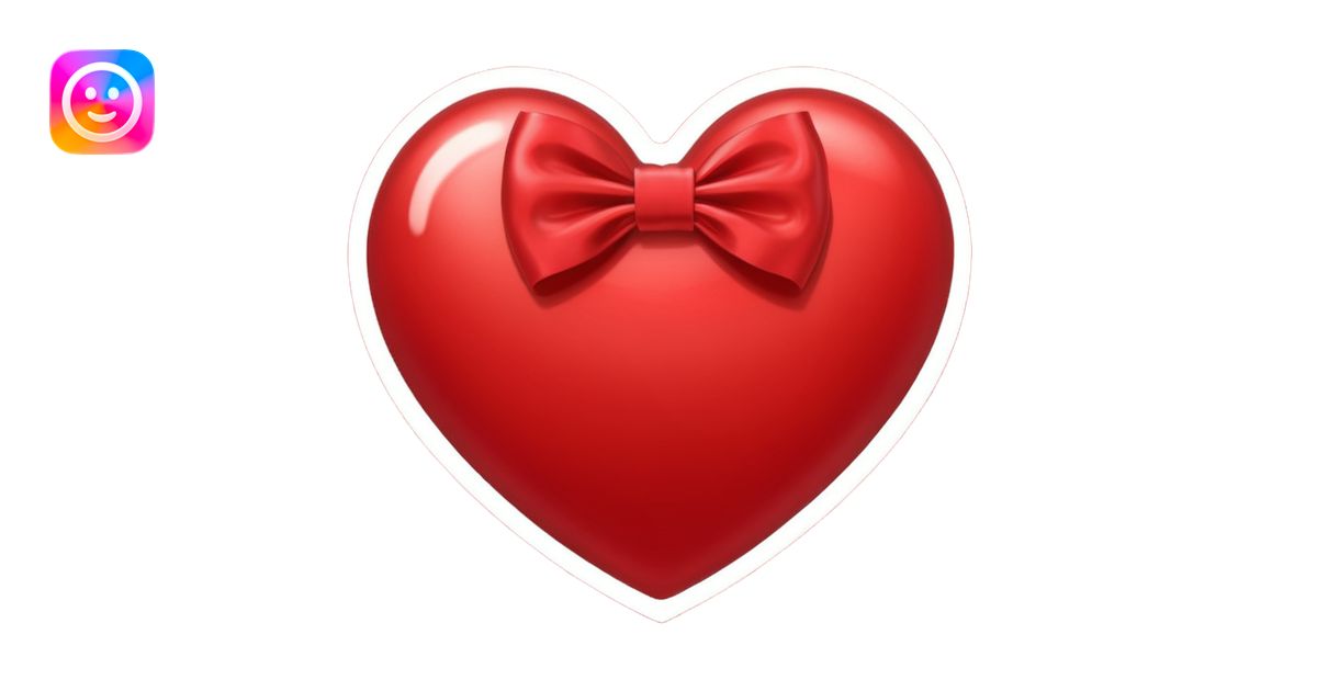 Corazón con moño emoji | AI Emoji Generator