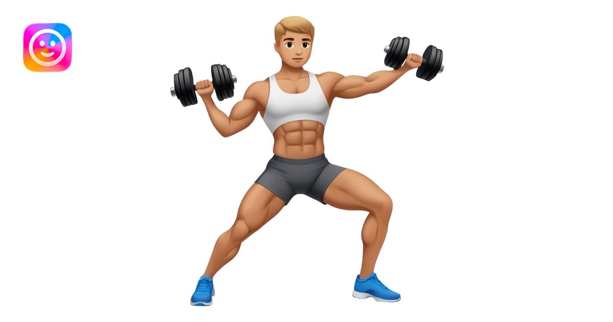 dumbbell lunges exercise emoji | AI Emoji Generator