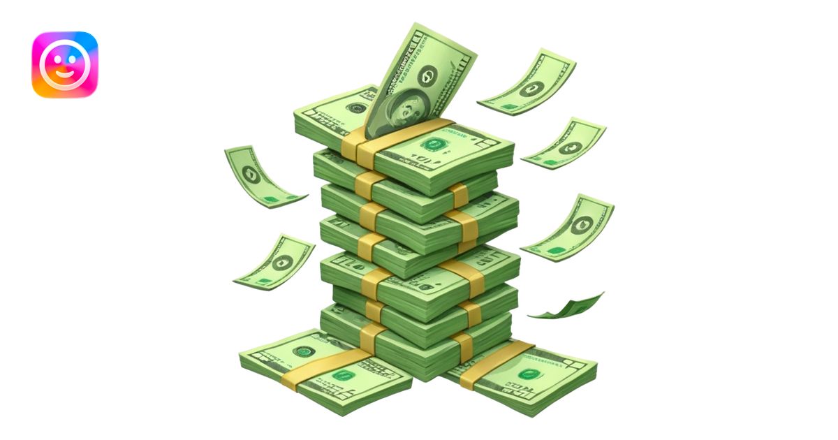 Falling value of the dollar emoji | AI Emoji Generator