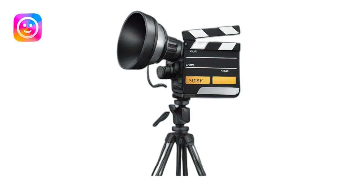 Production, camera clapperboard microphone emoji | AI Emoji Generator