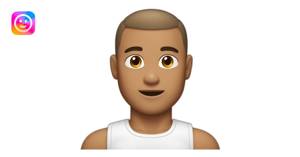 buff man body buzz cut brown hair emoji | AI Emoji Generator