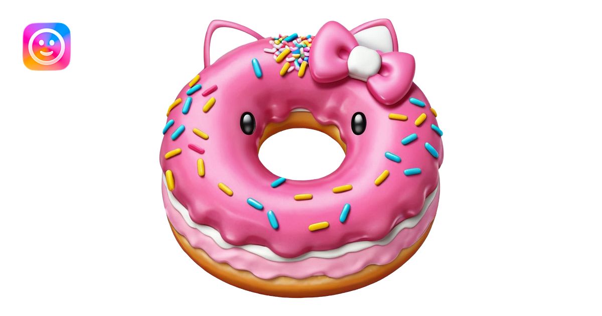 hello kitty themed donut emoji | AI Emoji Generator