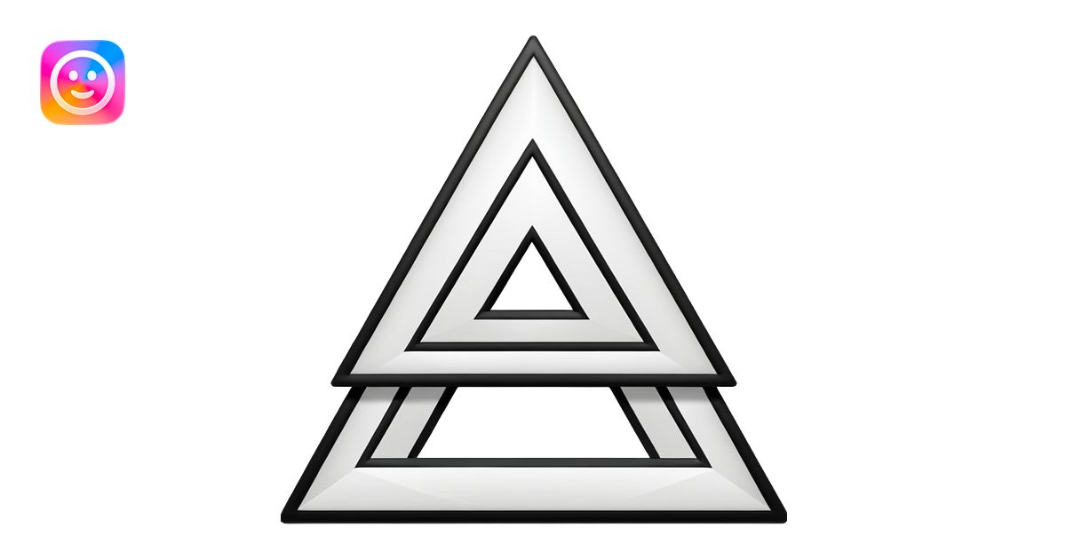 2D triangle with squares inside to demonstrate a bureaucratic system ...