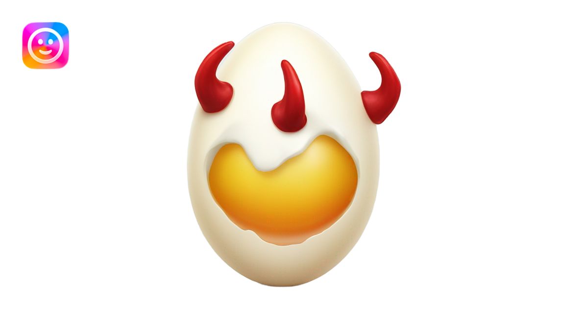 boiled devil egg with horns emoji | AI Emoji Generator