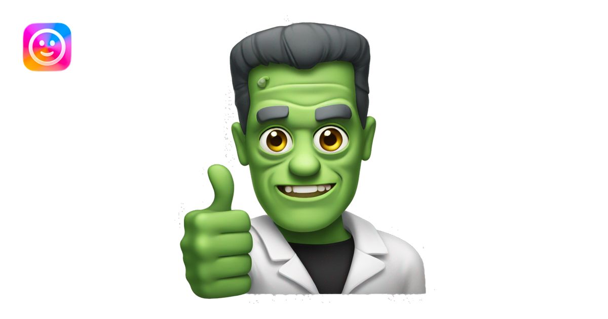 Frankenstein thumbs up emoji | AI Emoji Generator