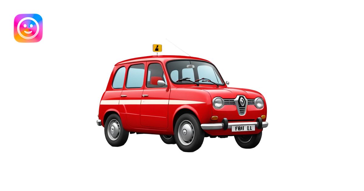 une renault 4L de course de profil emoji | AI Emoji Generator