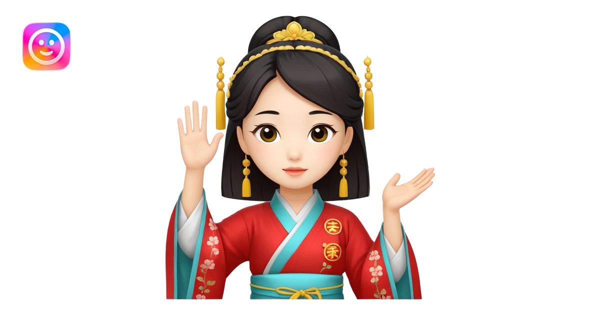 cute and sexy chinese girl in hanfu, saluting with respect emoji | AI ...