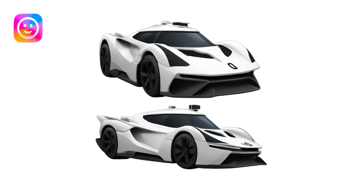 Aerodynamic death trooper hypercar emoji | AI Emoji Generator