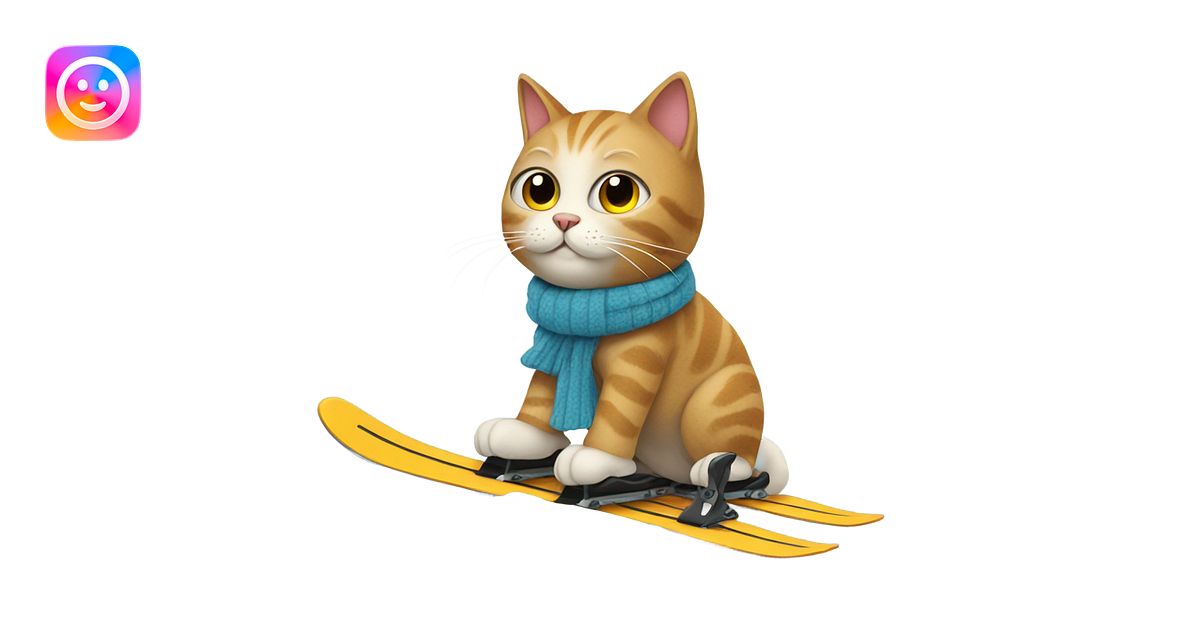 cat on skis emoji | AI Emoji Generator