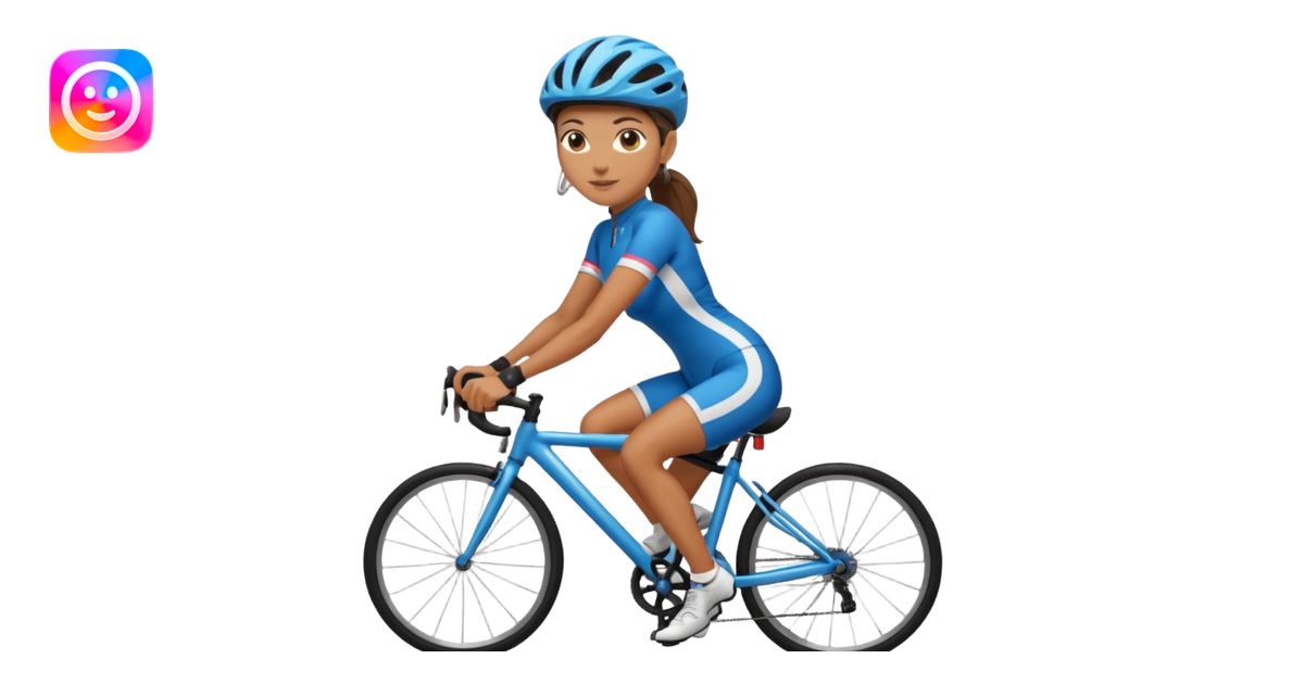 woman riding cycle emoji | AI Emoji Generator