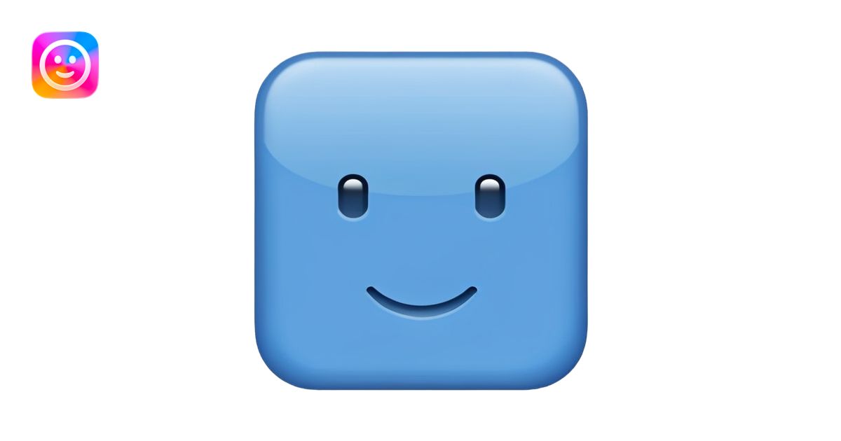 blue square with white letters "HIS" inside emoji | AI Emoji Generator
