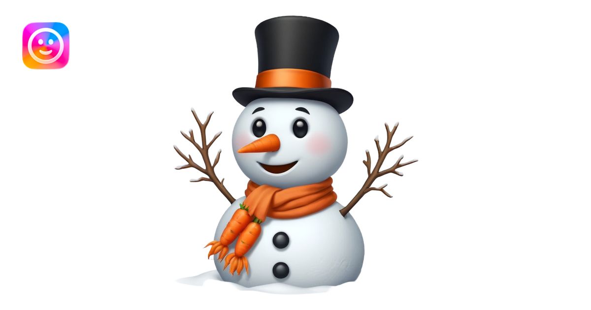 Christmas snowman emoji | AI Emoji Generator