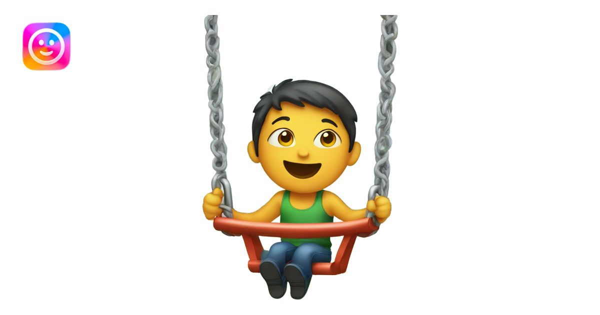 child in a playground swing emoji | AI Emoji Generator