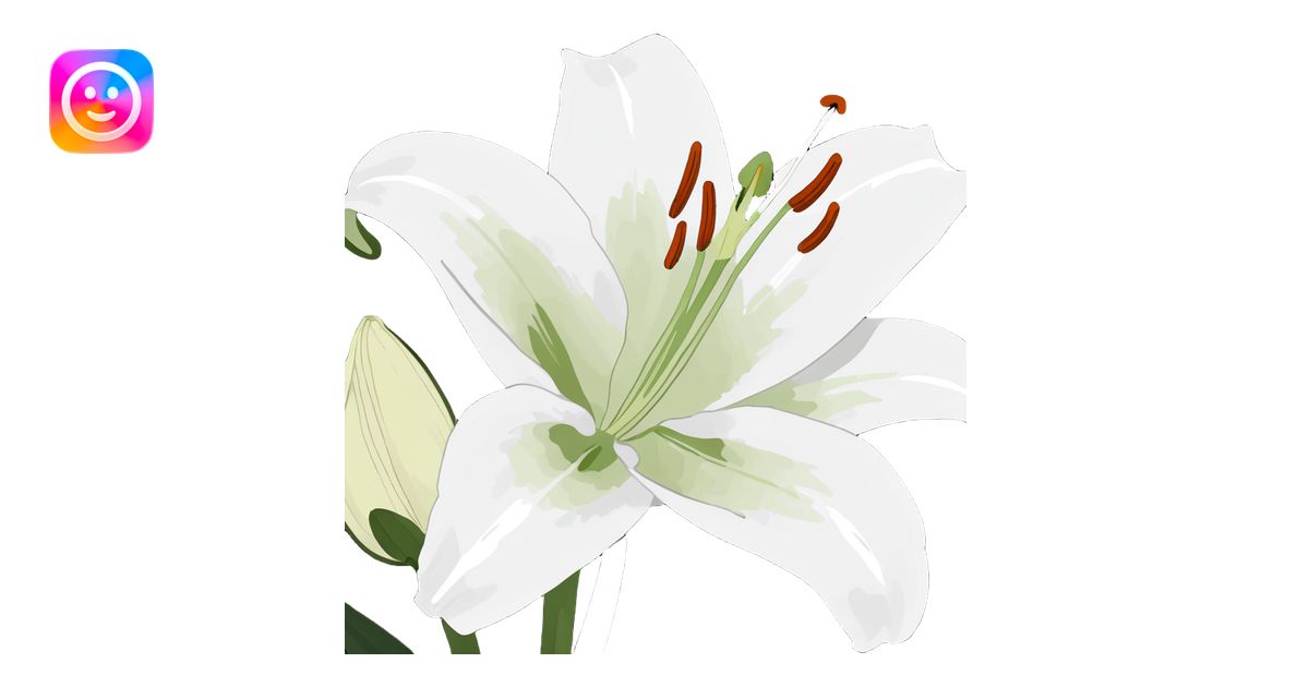white Lily flower meme | AI Emoji Generator