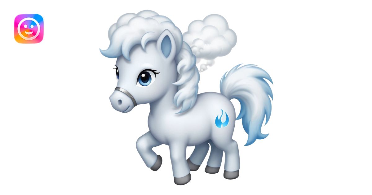 puffing pony emoji emoji | AI Emoji Generator