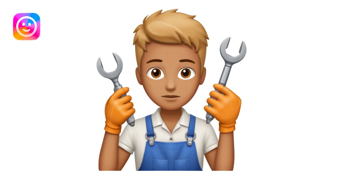 person Repairing a tool emoji | AI Emoji Generator
