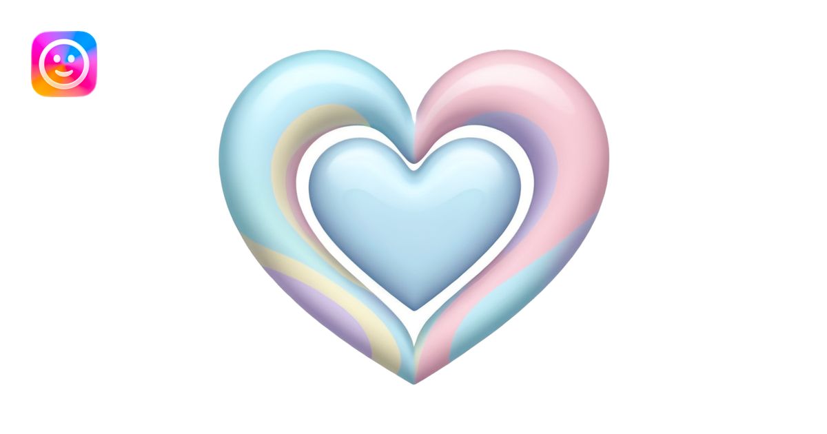 white heart with pastel swirl emoji | AI Emoji Generator