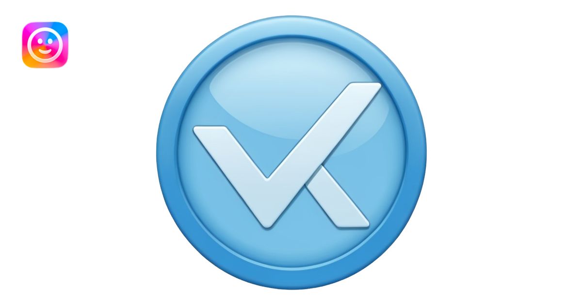A check mark in a blue circle, like in Telegram. emoji | AI Emoji Generator